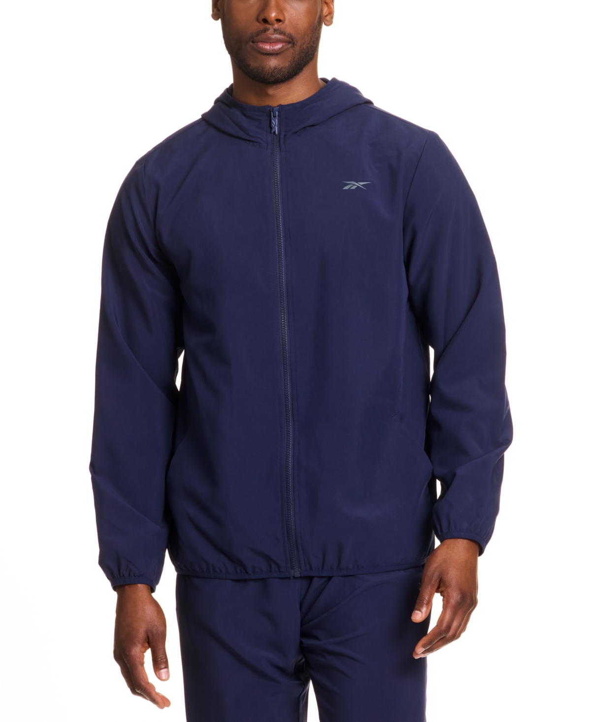 Click here for Reebok Mens Woven Logo Jacket - Vector Navy/White prices