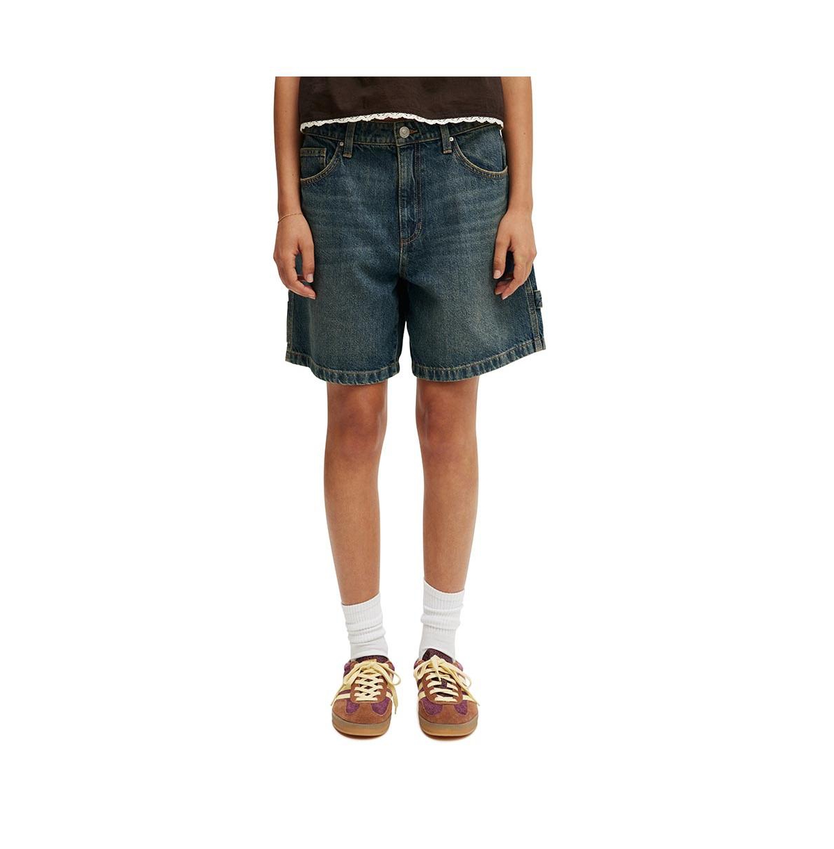 Click here for Cotton On Womens Relaxed Denim Short - Logans blue... prices