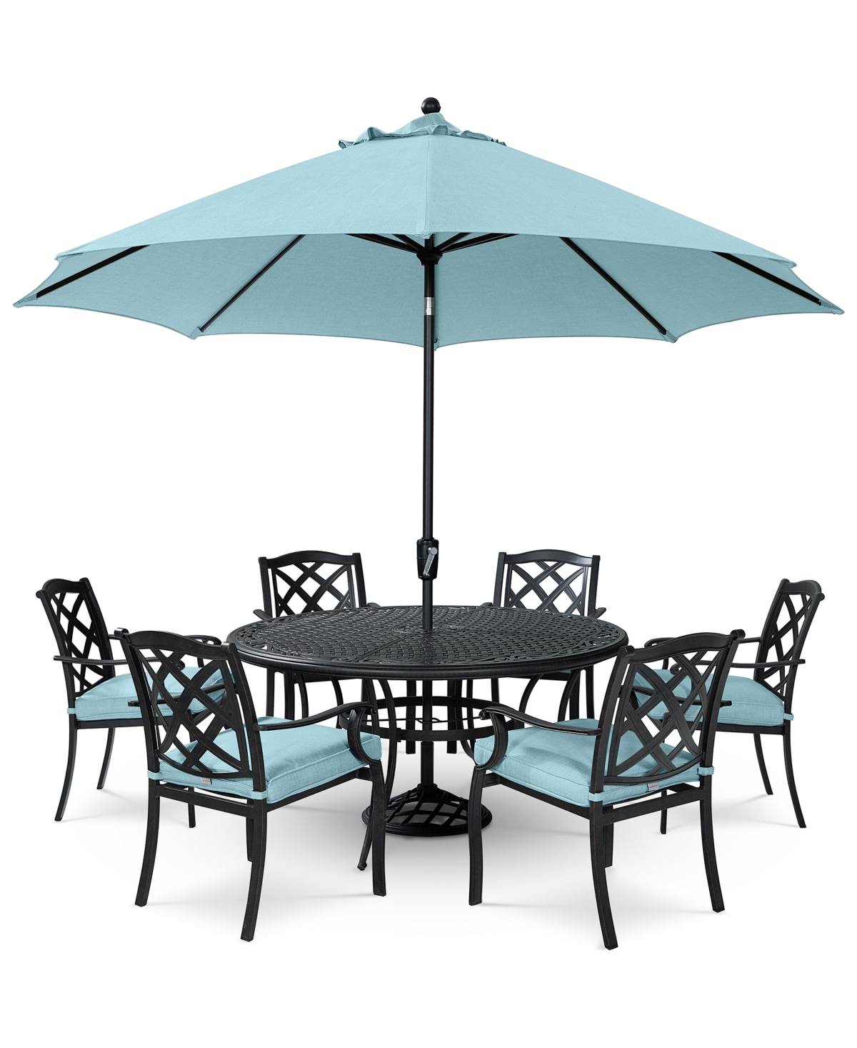 Click here for Wythburn Outdoor Dining 7pc Set (60 Round Table &... prices