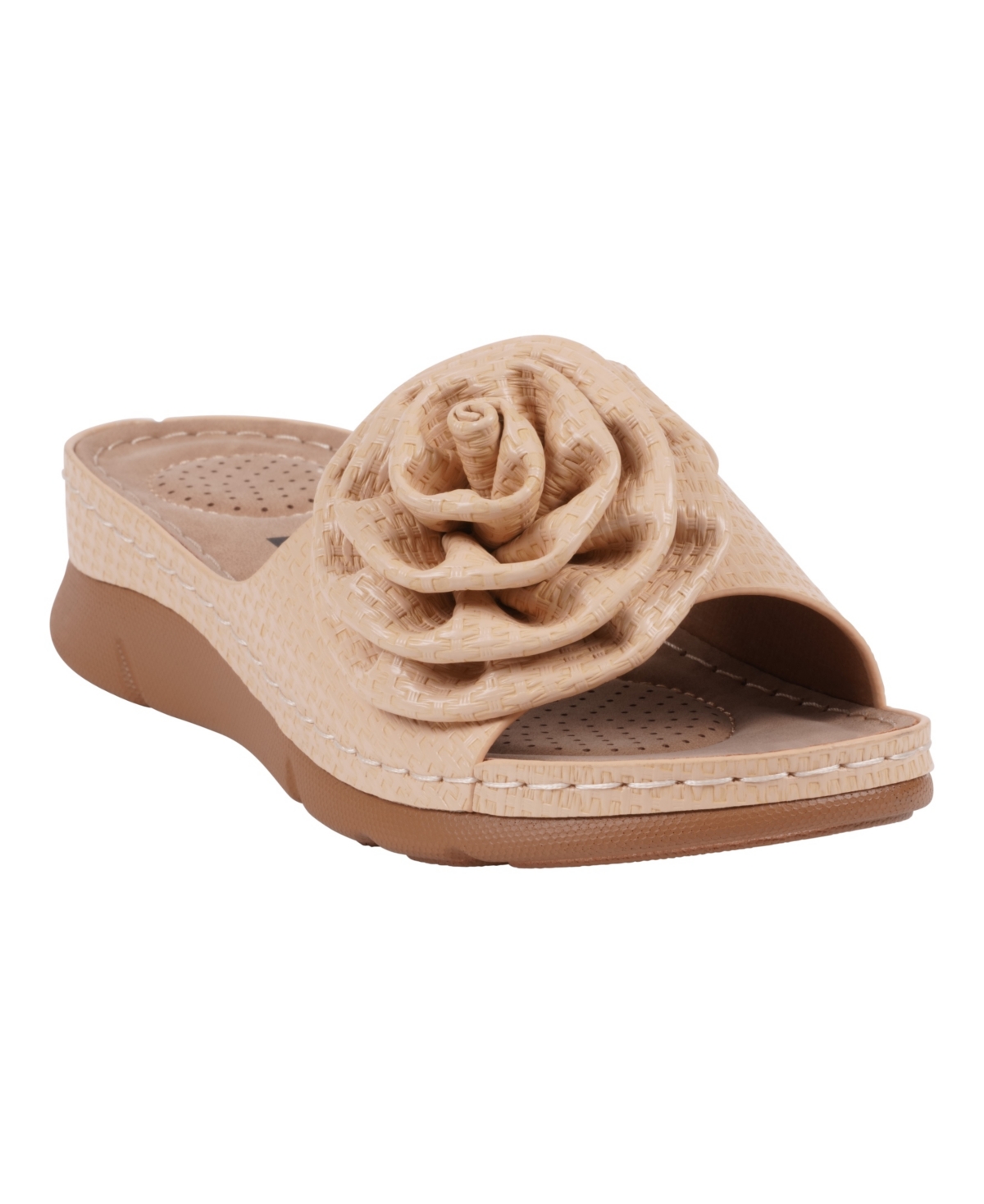 Click here for Gc Shoes Womens Honey Flower Rosette Flat Sandals... prices