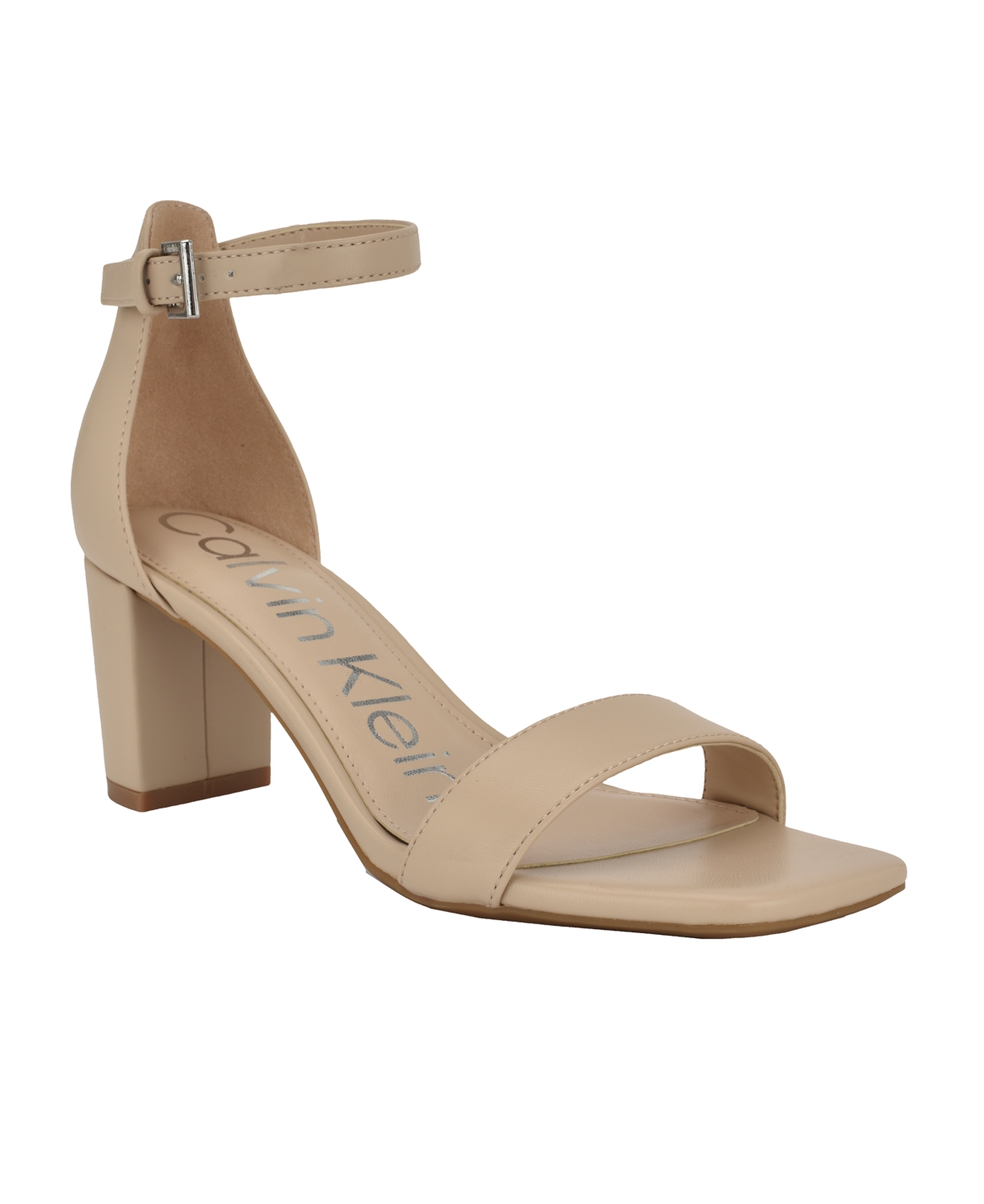 Click here for Calvin Klein Womens Nolene Ankle Strap Block Heel... prices