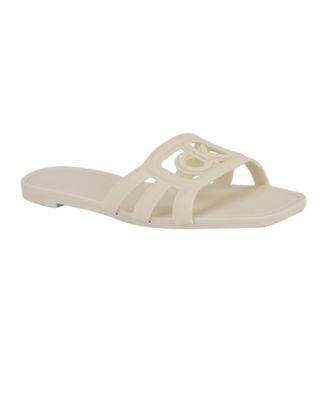 Calvin Klein Women's Yoana Logo Slip-On Jelly Flat Sandals - Macy's