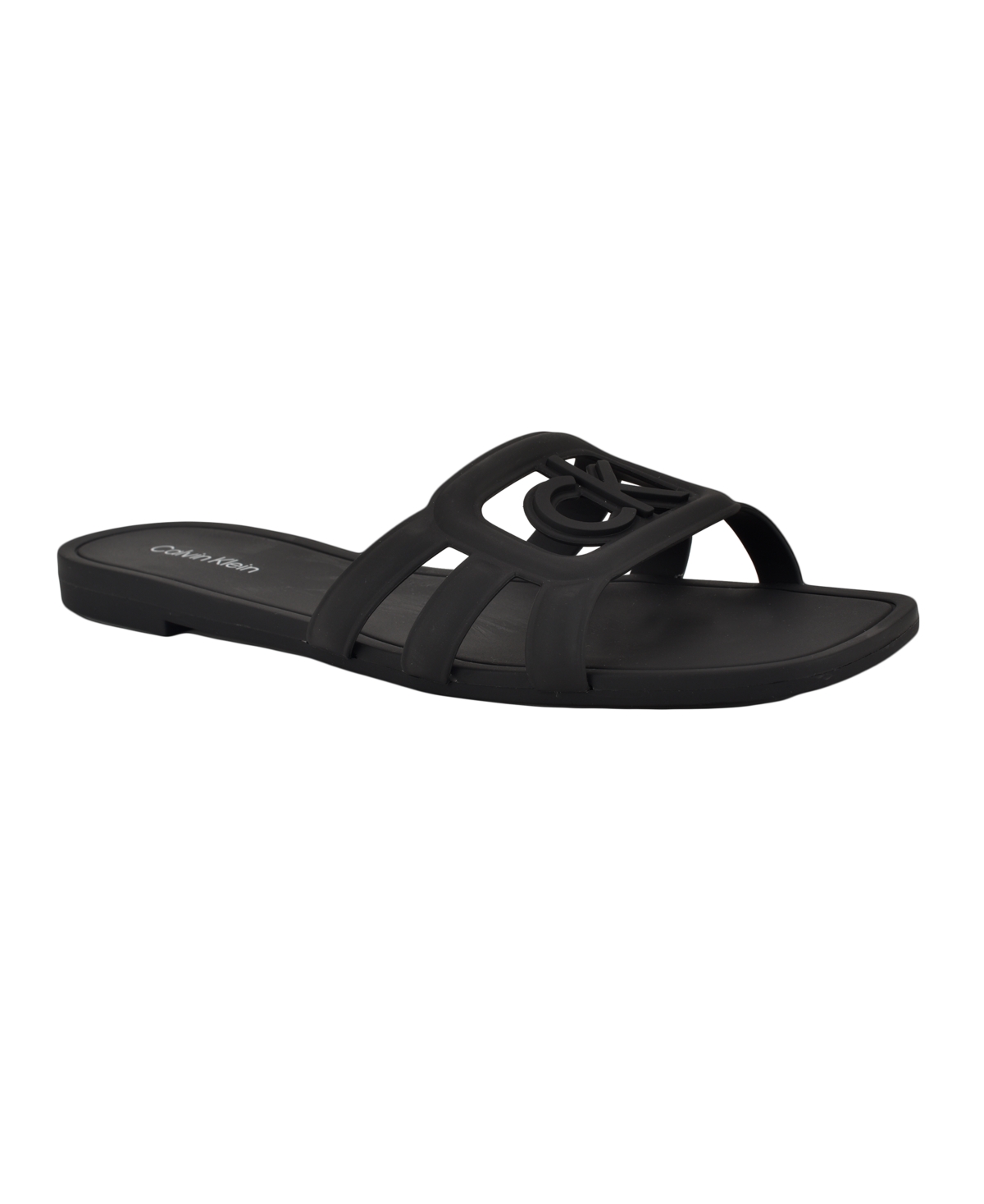 Click here for Calvin Klein Womens Yoana Logo Slip-On Jelly Flat... prices