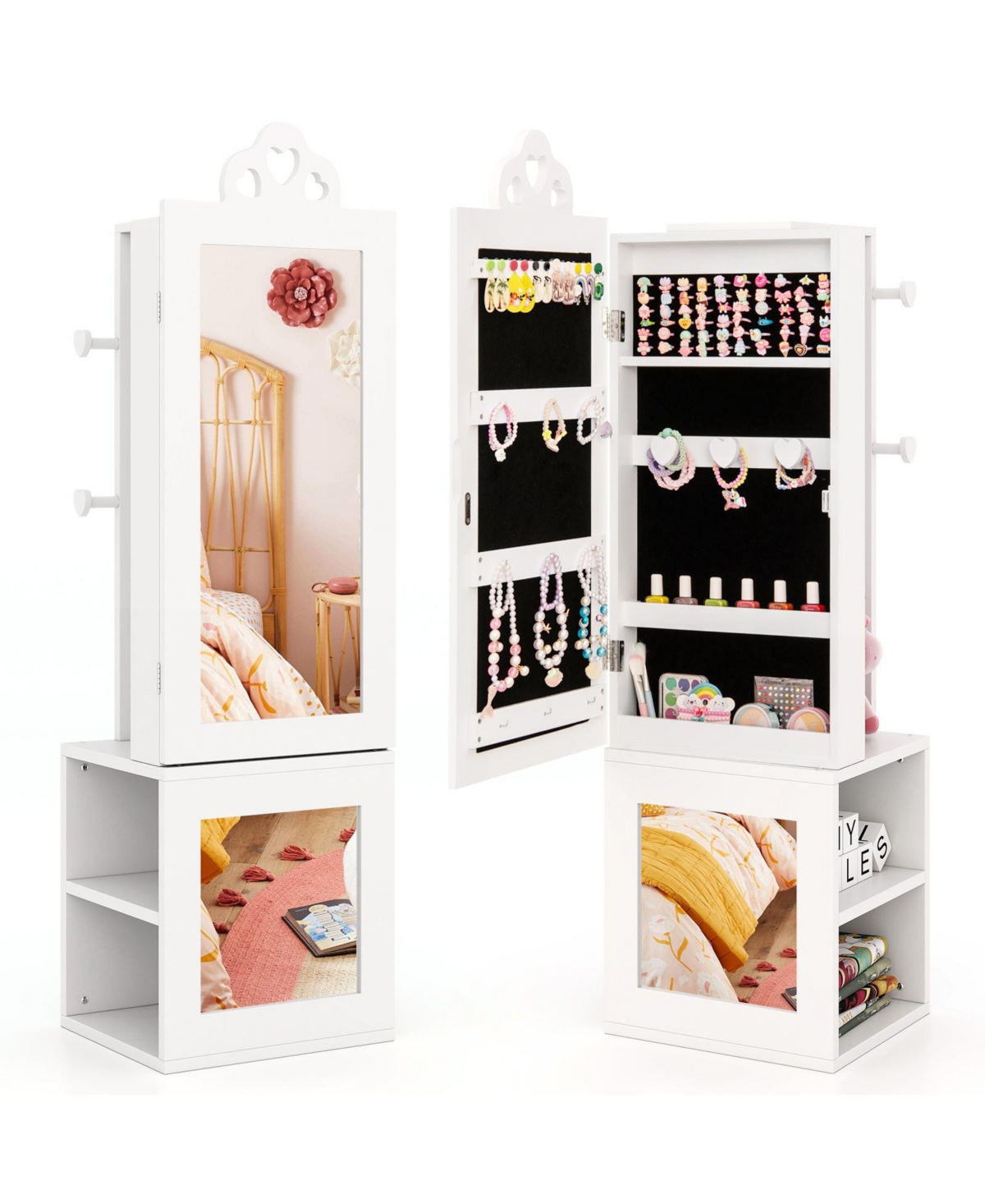 Click here for 3-in-1 Freestanding Kids Jewelry Cabinet Armoire w... prices