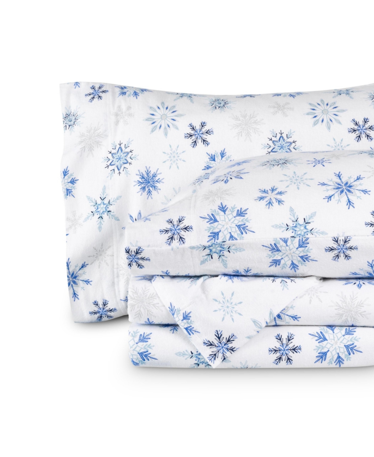 Click here for Bare Home Printed Cotton Flannel Sheet Set - Snowf... prices