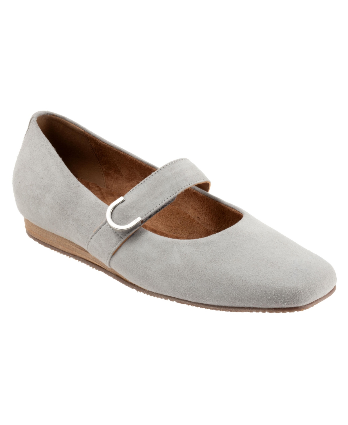 Click here for Softwalk Valdivia Flat - Mid grey suede prices