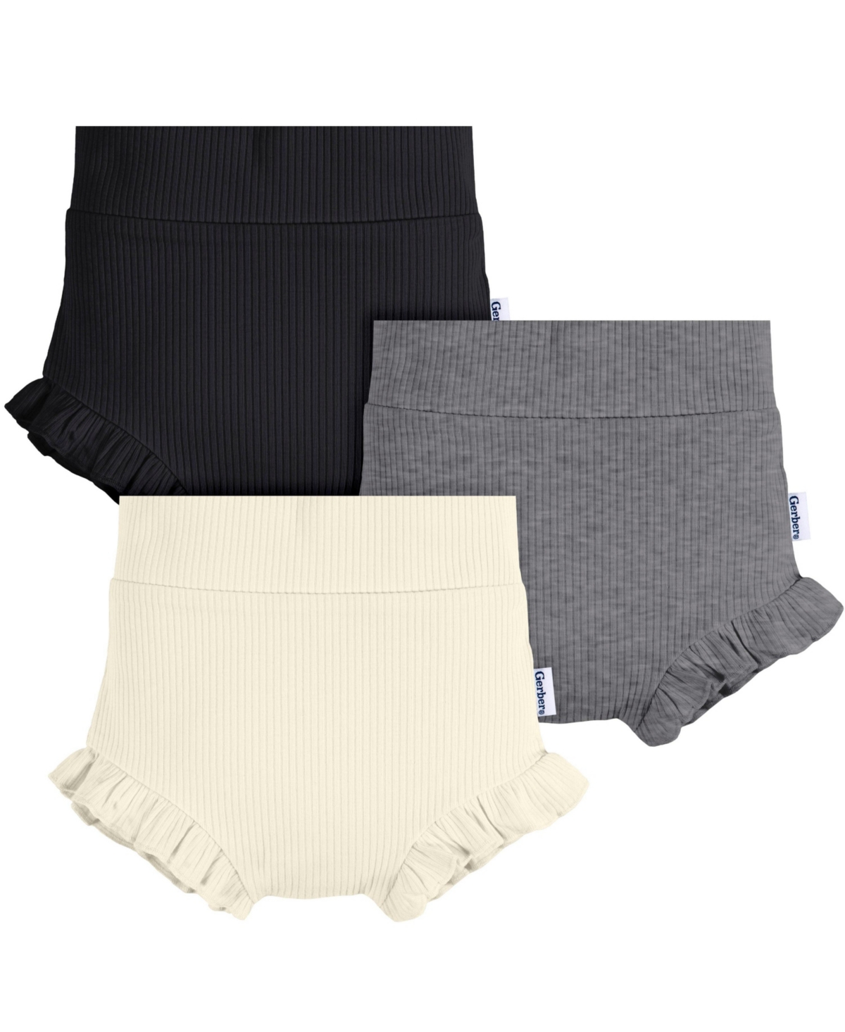 Click here for Gerber Baby Girls Bubble Shorts  3-Pack - Ivory prices