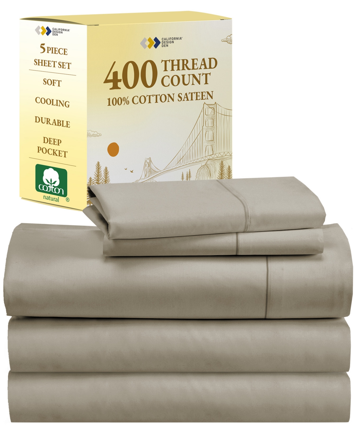 Click here for Soft Cotton Sheet Set - 400 Thread Count 100 Cotto... prices