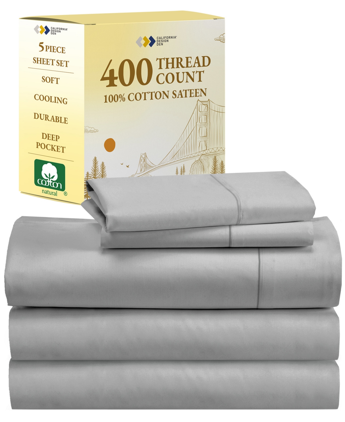 Click here for Soft Cotton Sheet Set - 400 Thread Count 100 Cotto... prices