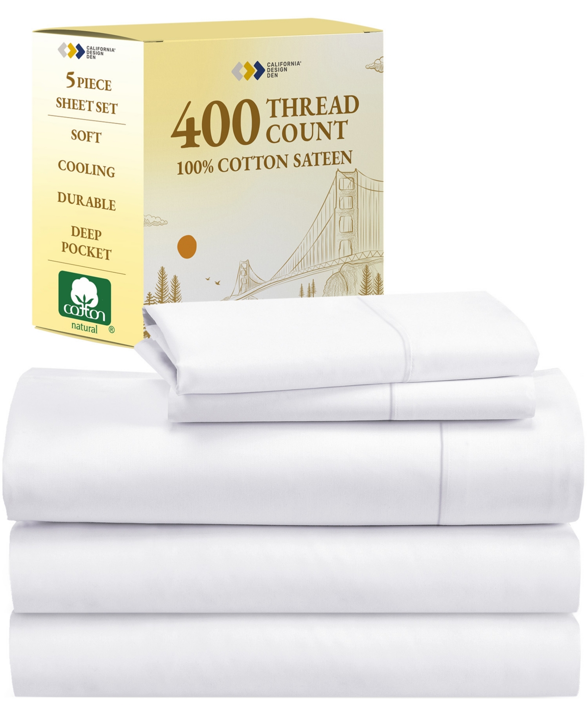 Click here for Soft Cotton Sheet Set - 400 Thread Count 100 Cotto... prices