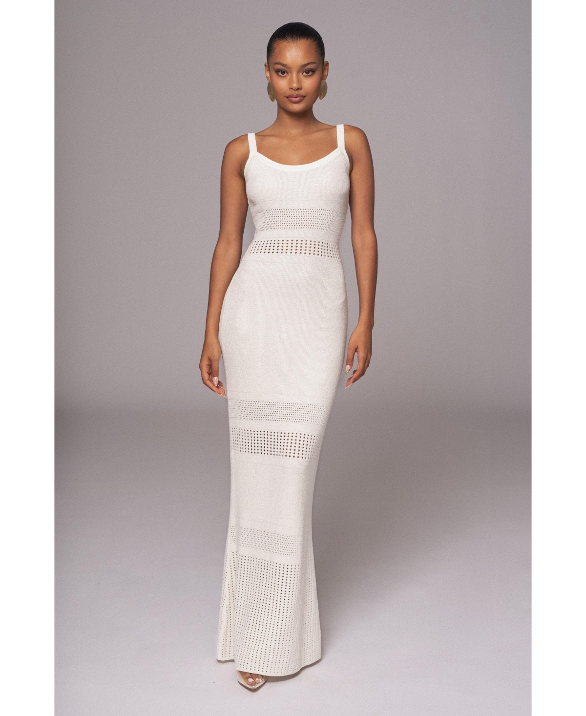 Click here for Jluxlabel Womens Palm Springs Knit Maxi Dress - Wh... prices