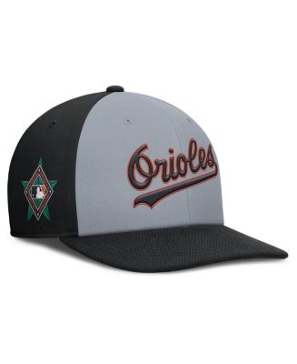 Nike Men's Gray/Black Baltimore Orioles Pro Performance Snapback Hat ...