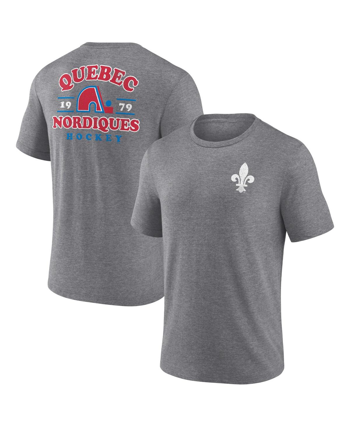 Click here for Fanatics Mens Heather Gray Quebec Nordiques Vintag... prices