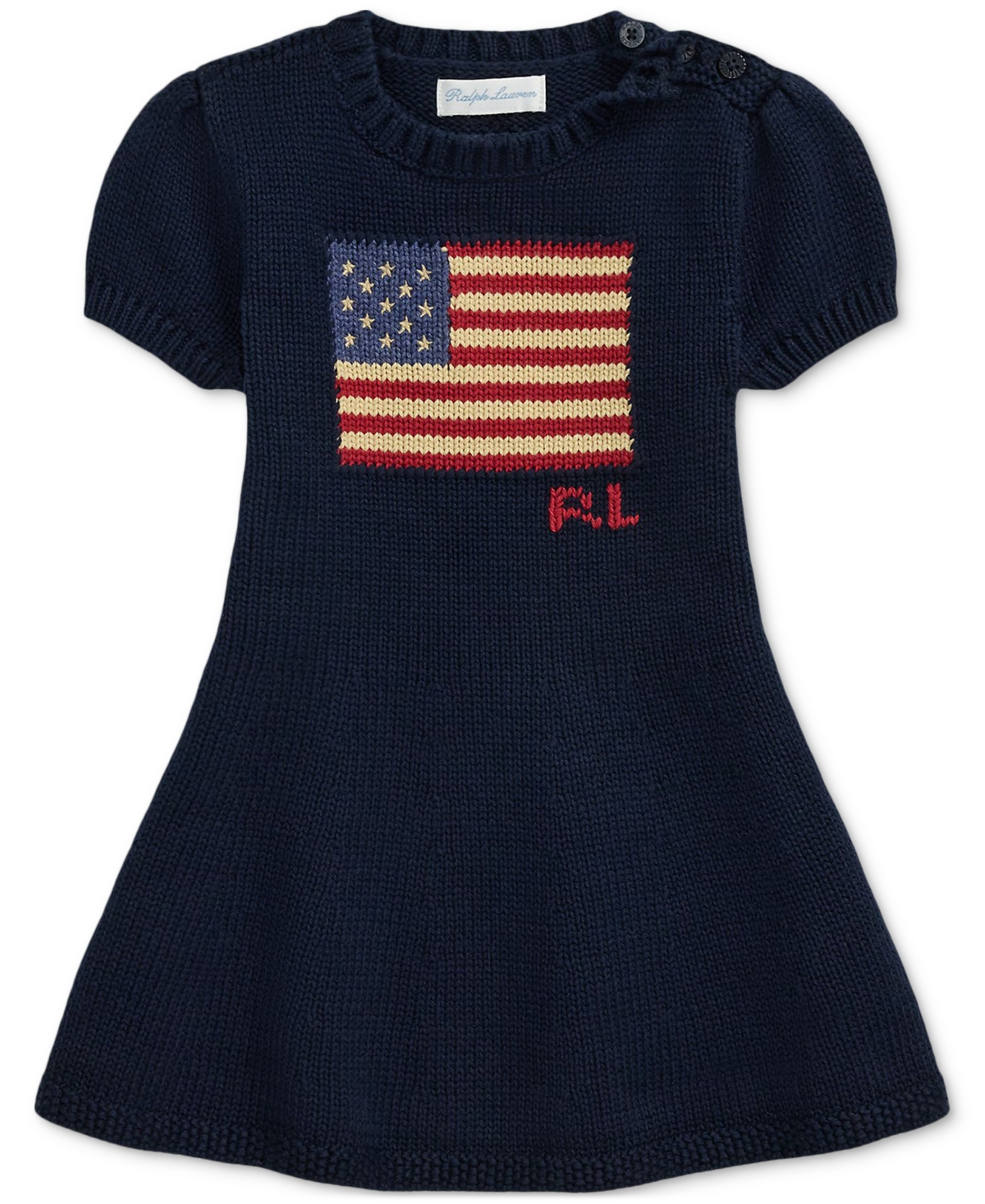 Click here for Polo Ralph Lauren Baby Girl Cotton Flag Sweater Dr... prices