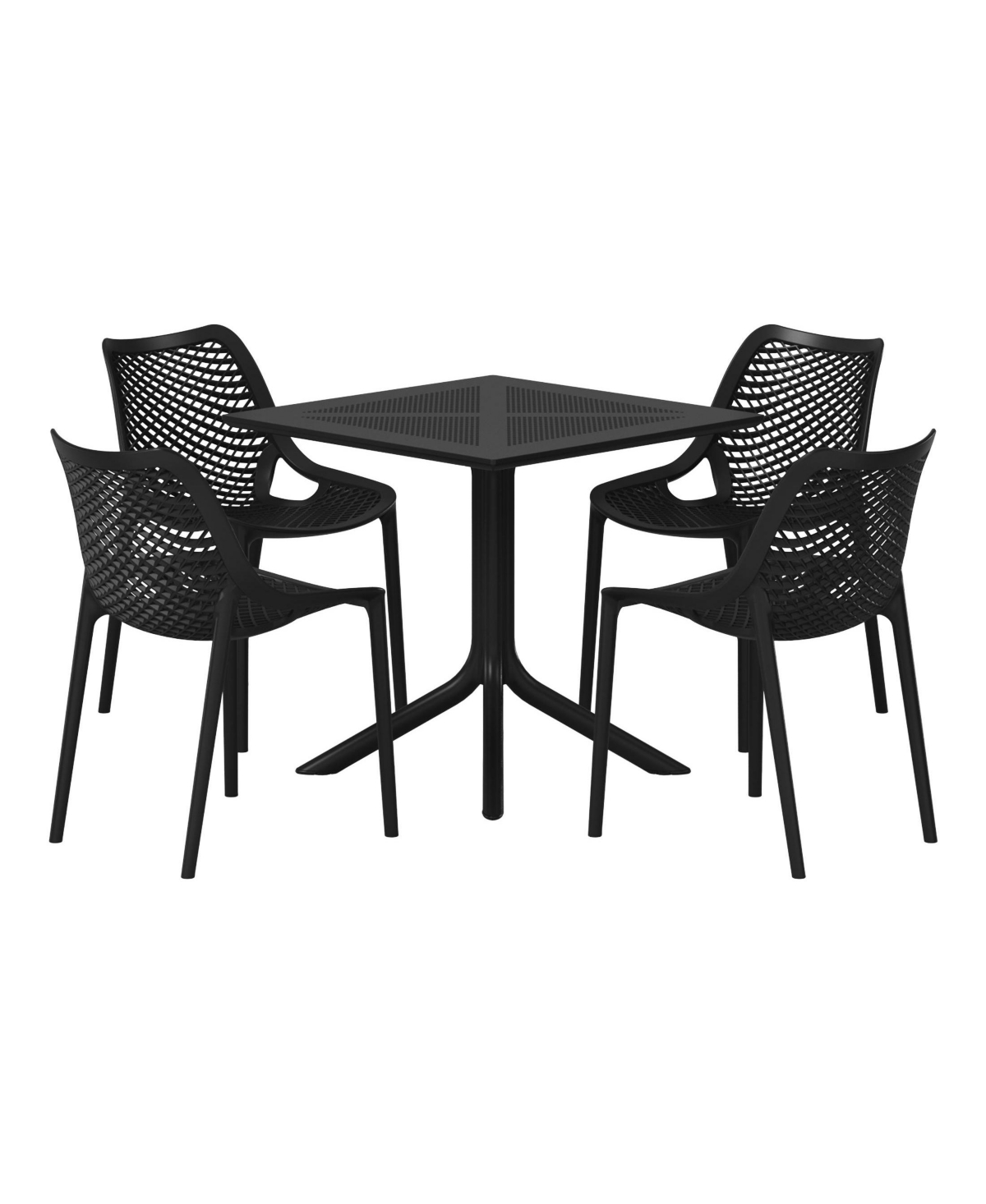Click here for 5-Piece Modern Square Patio Dining Table Set with... prices