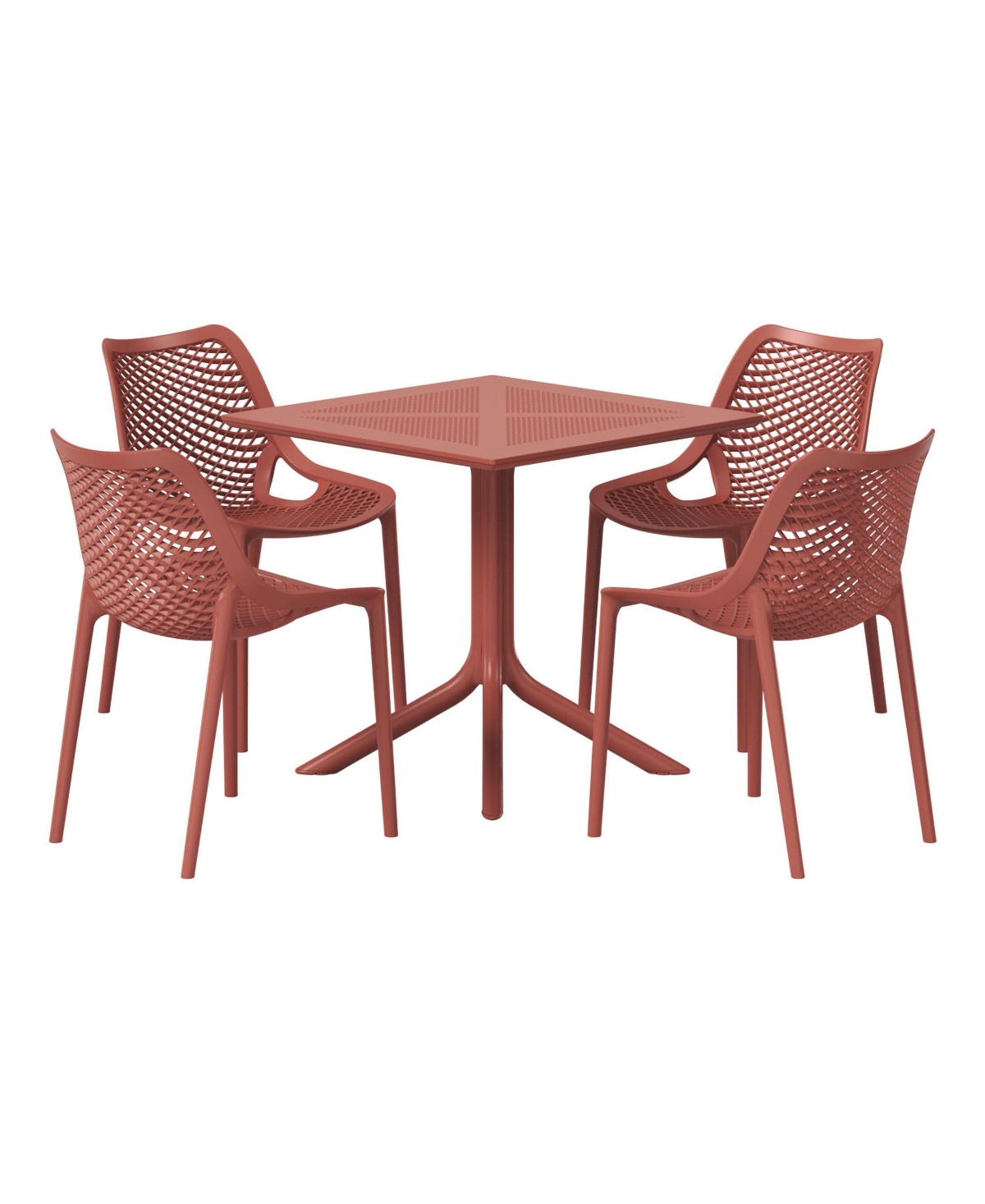 Click here for 5-Piece Modern Square Patio Dining Table Set with... prices
