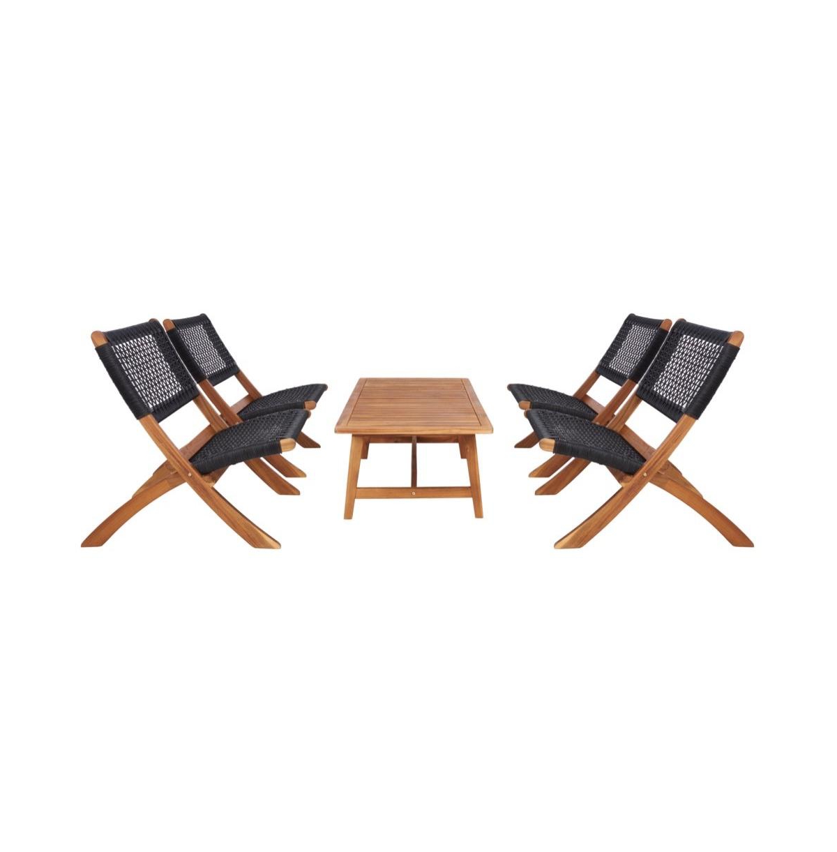 Click here for Blaze 5 Pc Outdoor Living Set - Natural/black prices