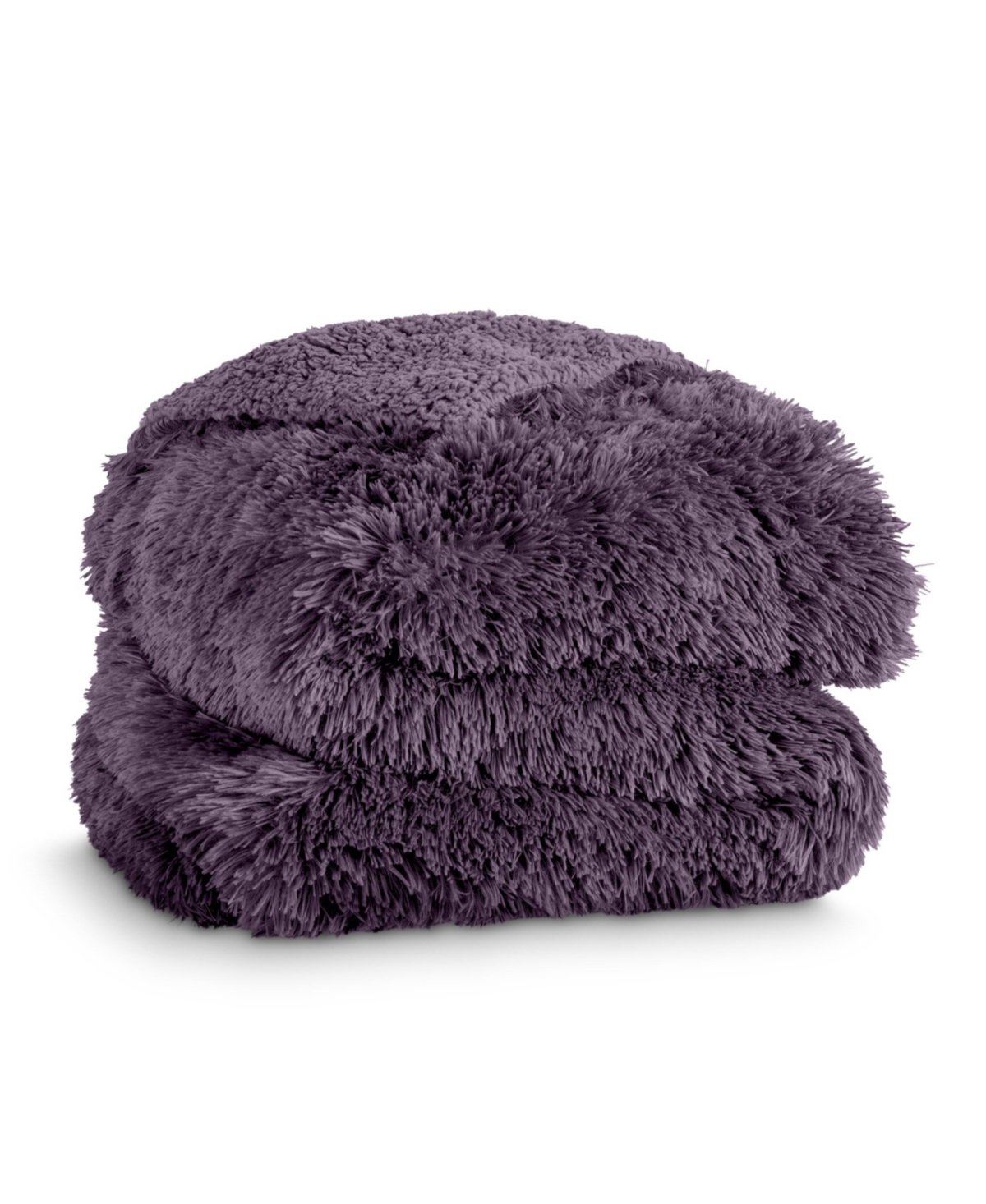 Click here for Shaggy Faux Fur Sherpa Blanket - Eggplant prices