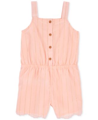 Carter's Toddler Girls Boho Button-Up Crinkle Romper - Macy's