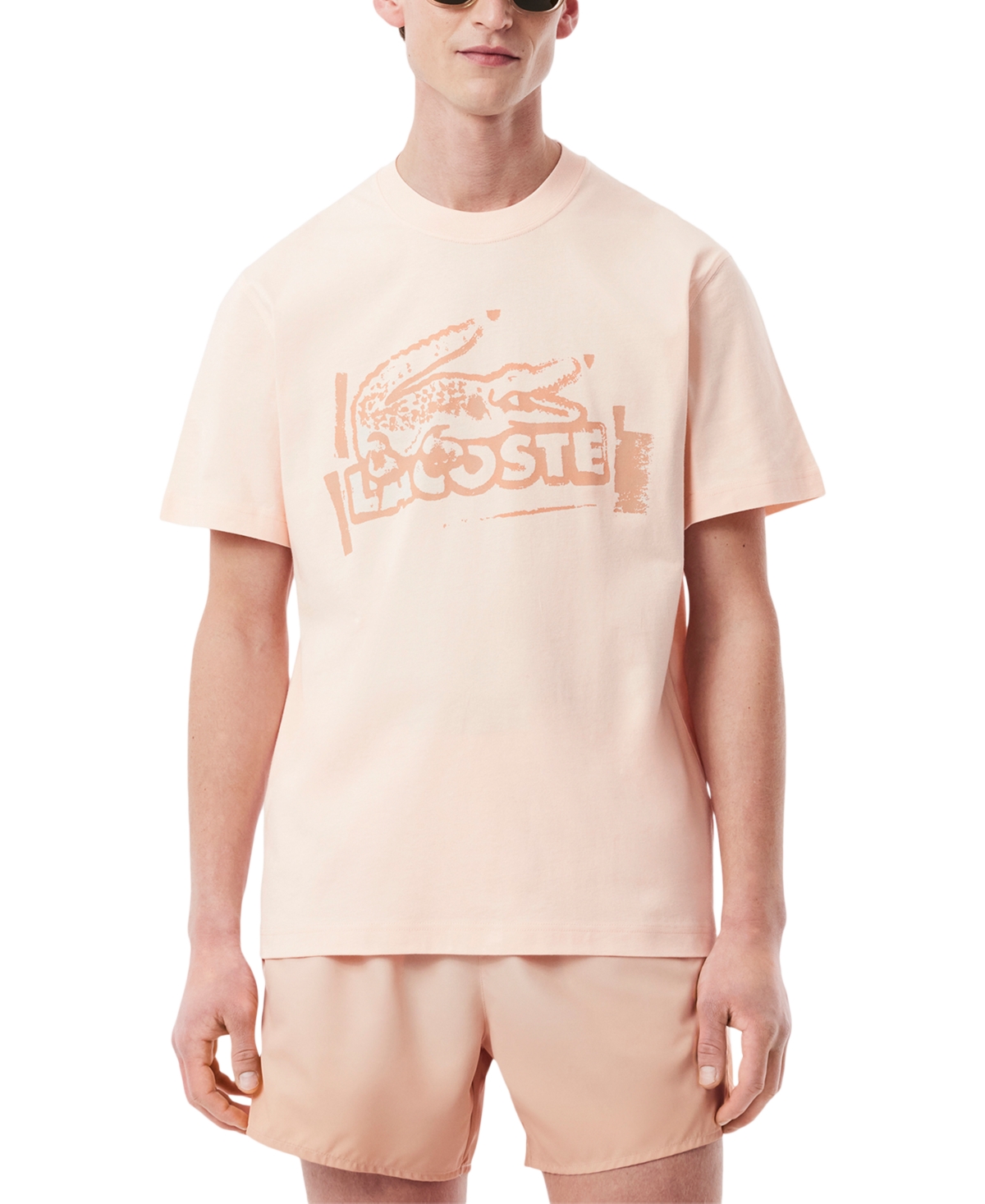 Click here for Lacoste Classic Fit Stamped T-Shirt - GXI - Angora... prices