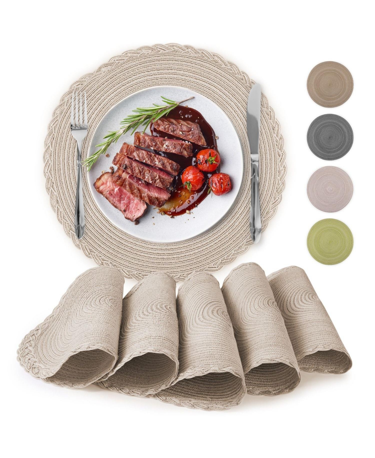Click here for Braided Round Place Mats & Anti-Skid Placemat for... prices
