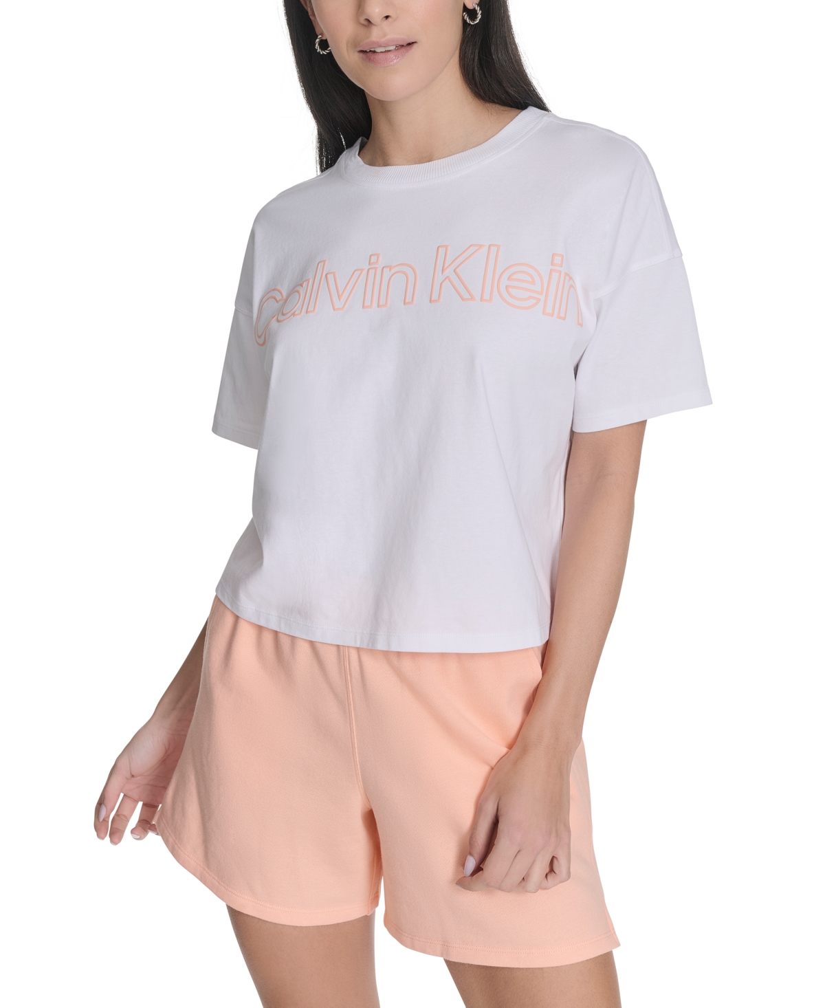 Click here for Calvin Klein Performance Womens Cotton Puff-Logo C... prices