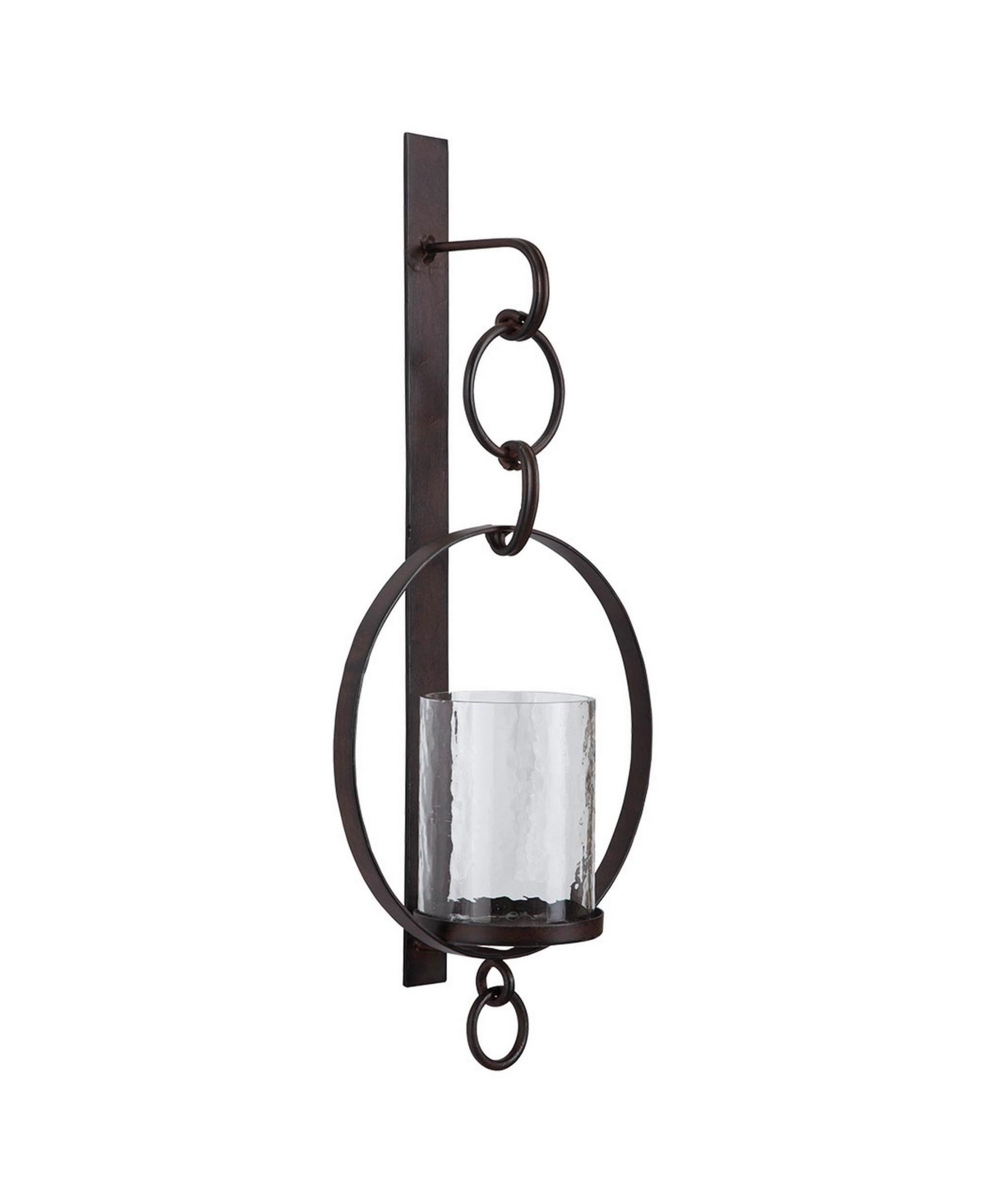 Click here for Wall Sconce with Hurricane Glass and Chain Design... prices