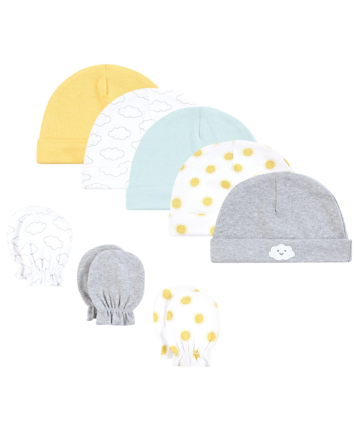 Click here for Hudson Baby Baby Boys Hudson Unisex 8Pk Cap/Scratc... prices