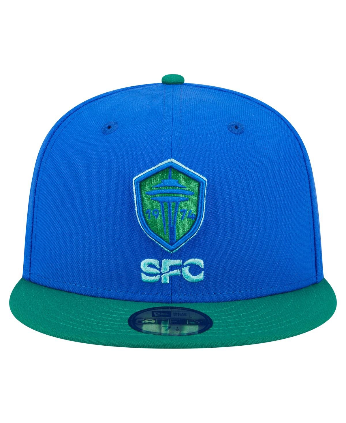 New Era Men's Blue Seattle Sounders Fc 2025 Kickoff 59fifty Fitted Hat ...