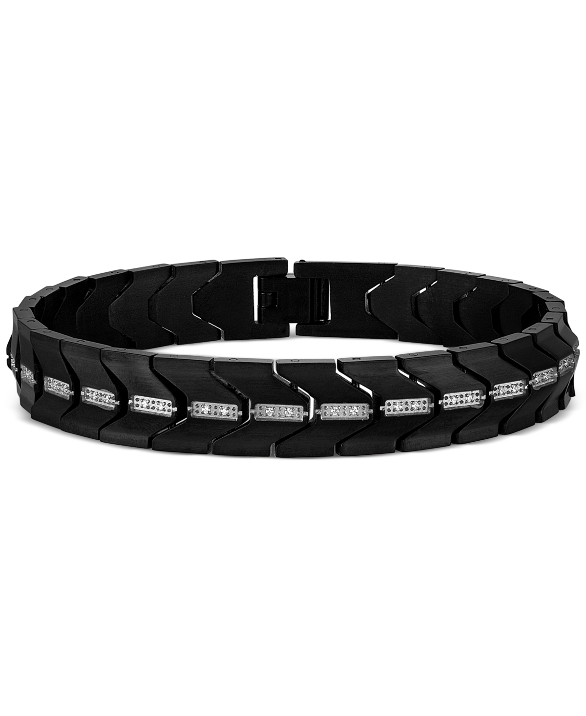 Click here for Esquire Mens Jewelry Diamond Chevron Flex Bracelet... prices