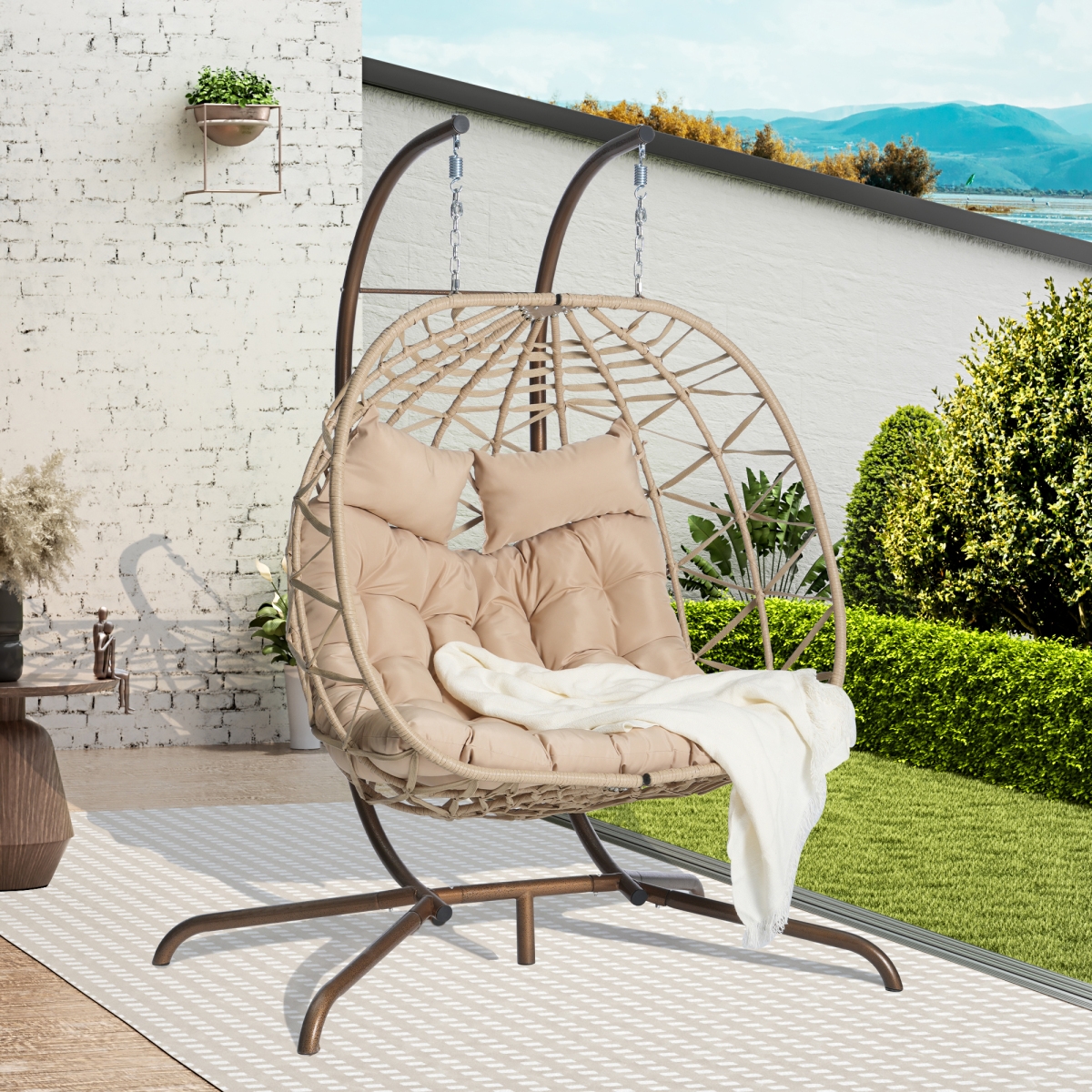 Click here for Streamdale Double Egg Chair  Indoor/Outdoor Wicker... prices
