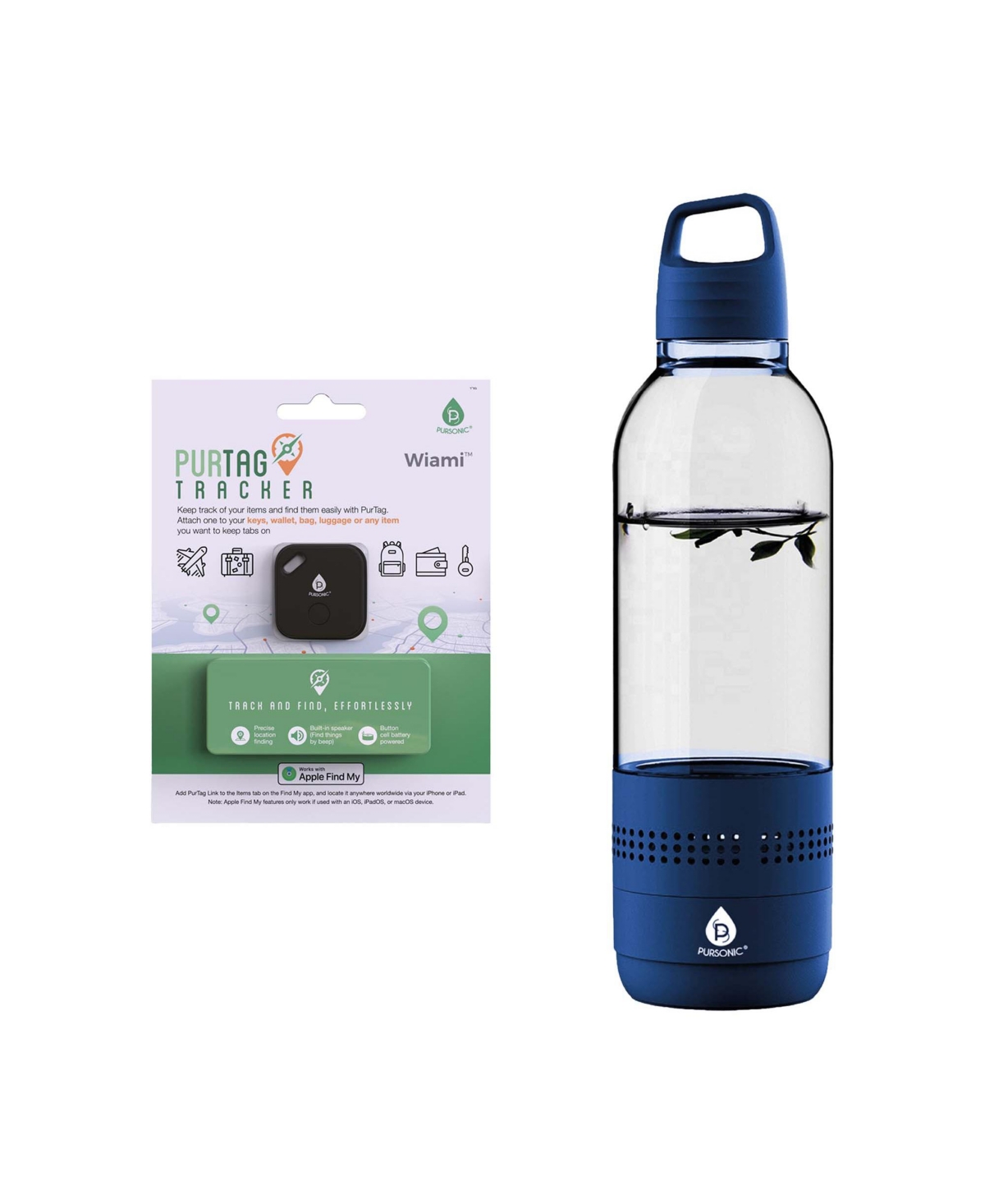 Click here for Pursonic 2-in-1 Water Bottle Speaker & Purtag Trac... prices