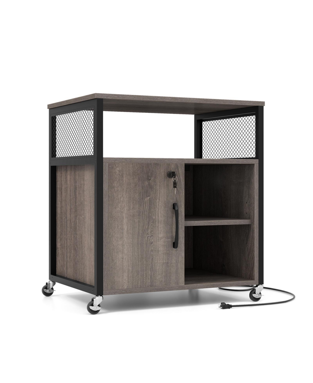 Click here for File Cabinet on Wheels with Charging Station and C... prices