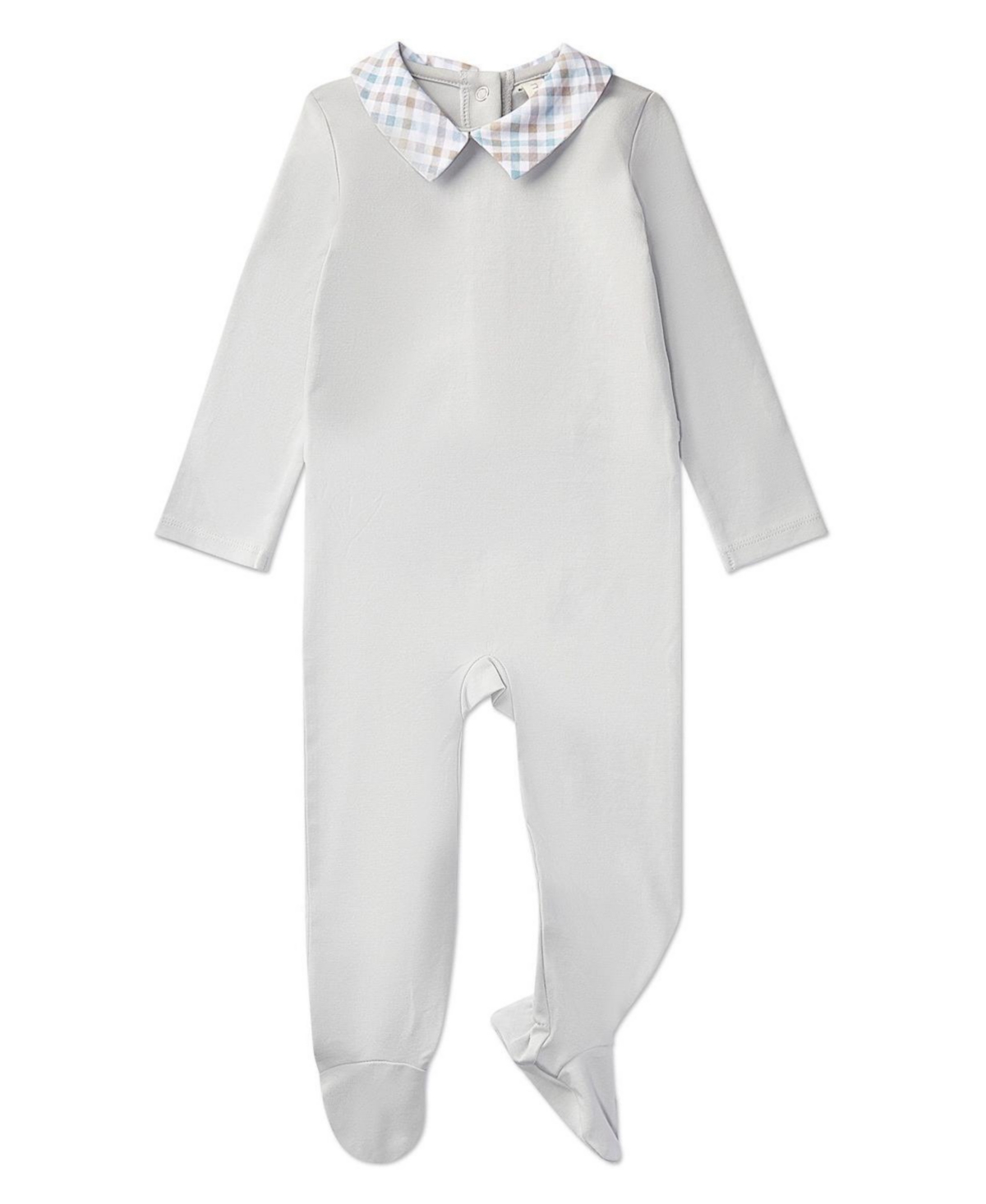 Click here for MeMoi Baby Boys Plaid-Collar Rich Footie - Pearl b... prices