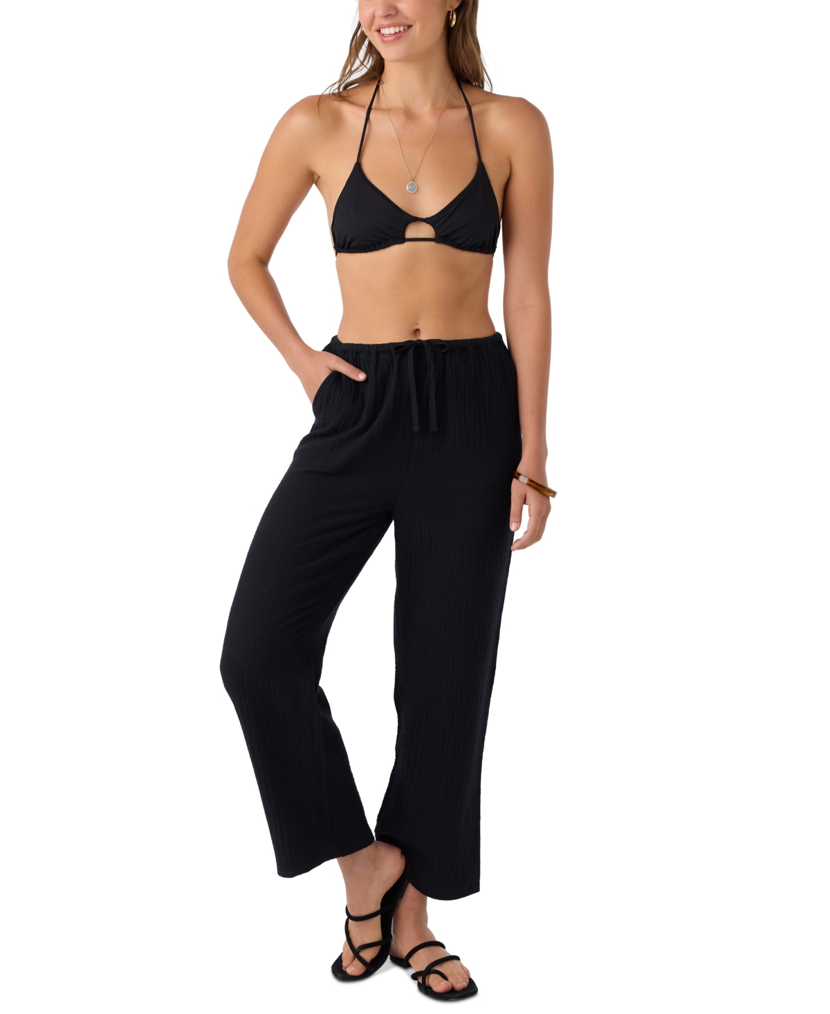 Click here for ONeill Juniors Brenda Pull-On Cotton Crinkle Pants... prices