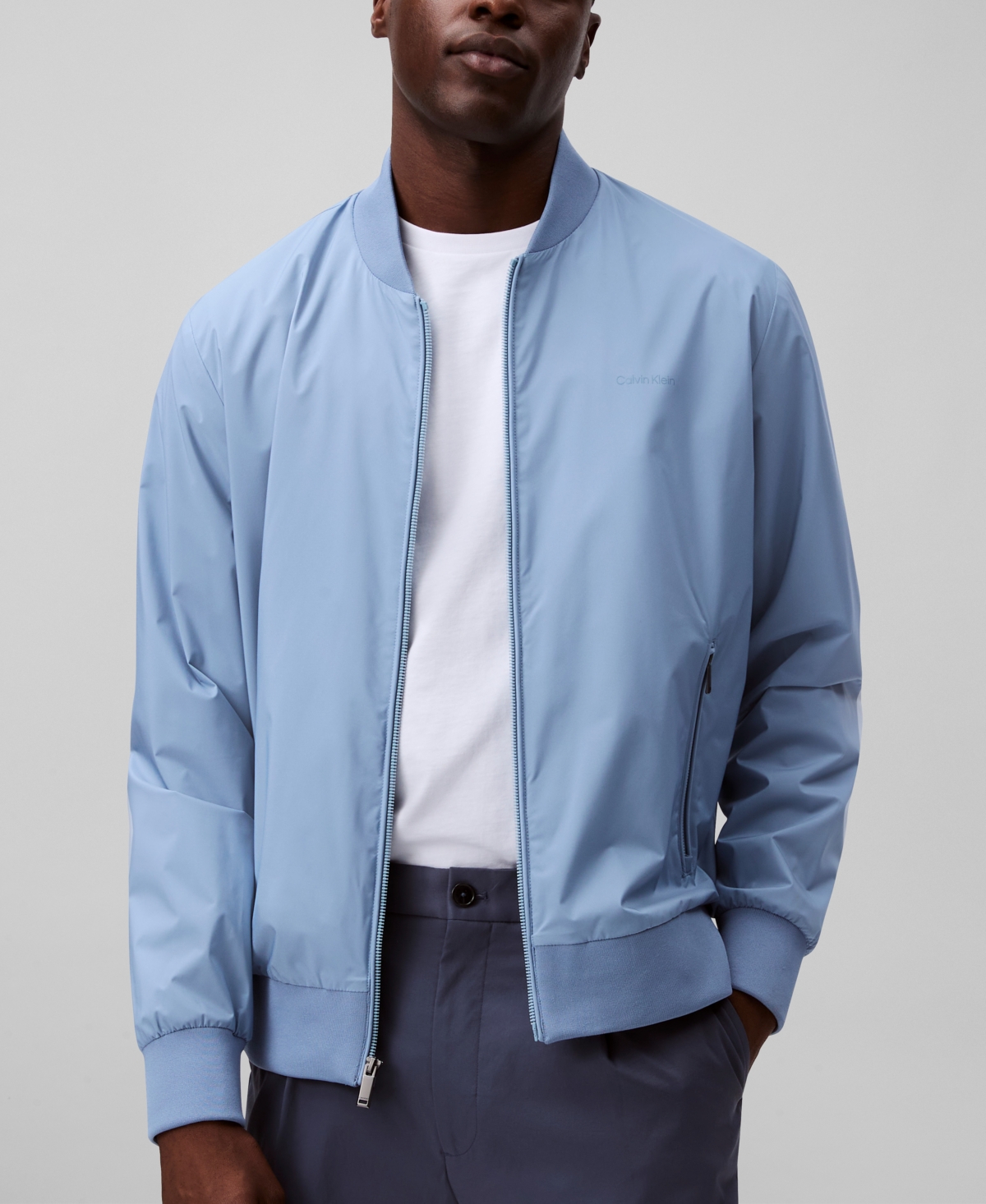 Click here for Calvin Klein Mens Logo-Print Matte Bomber Jacket -... prices