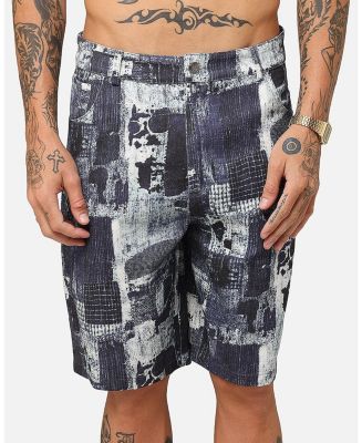 XXIII Men's Printed Denim Patch Jorts - Macy's