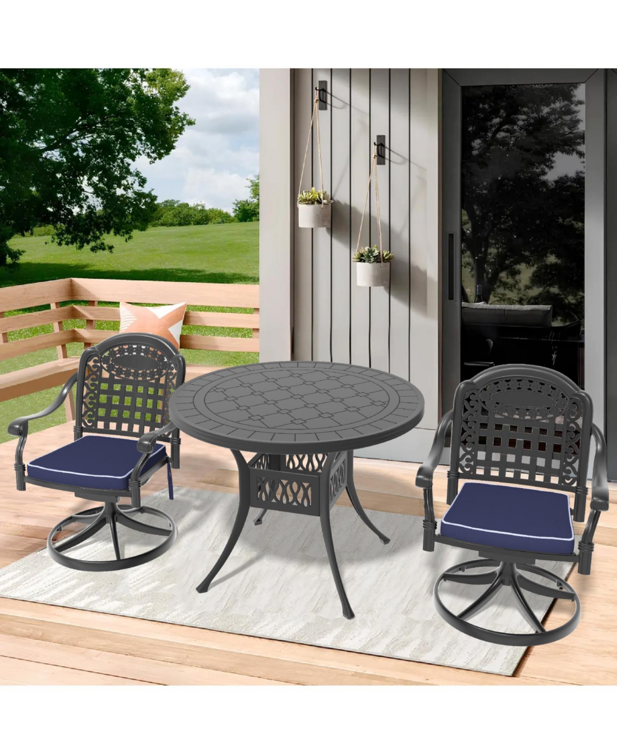 Click here for Streamdale 3-pc Cast Aluminum Dining Set  2 Swivel... prices