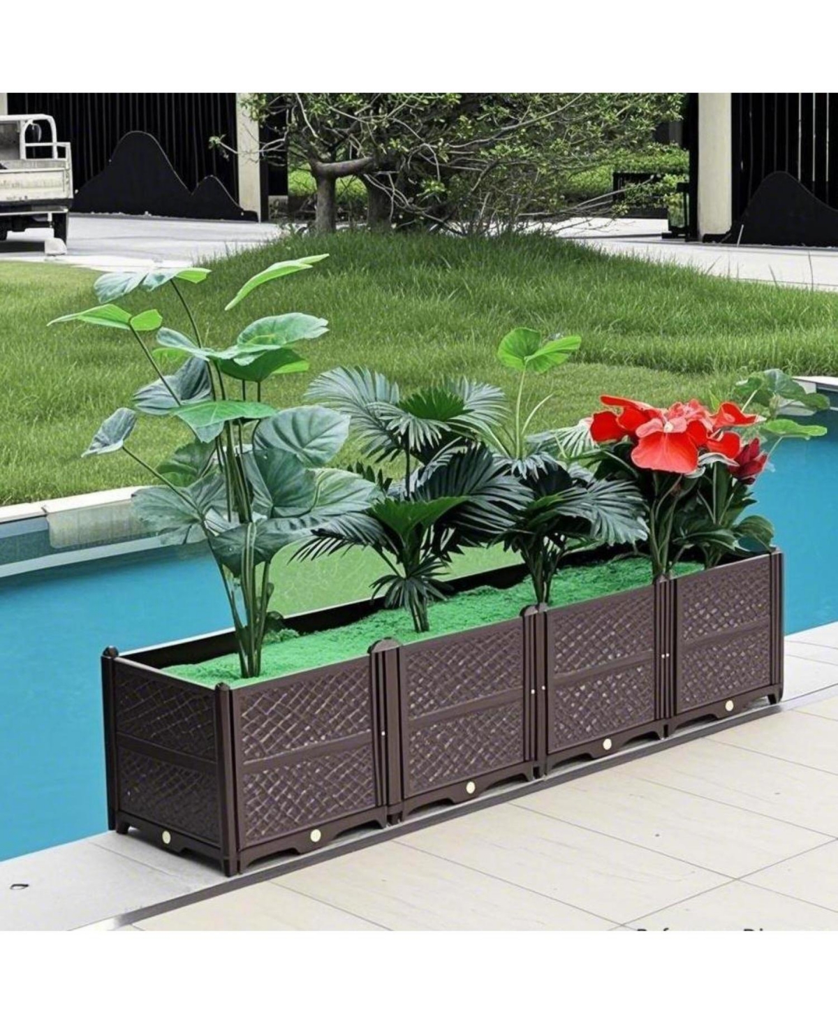 Click here for Streamdale Brown rectangular raised garden bed kit... prices