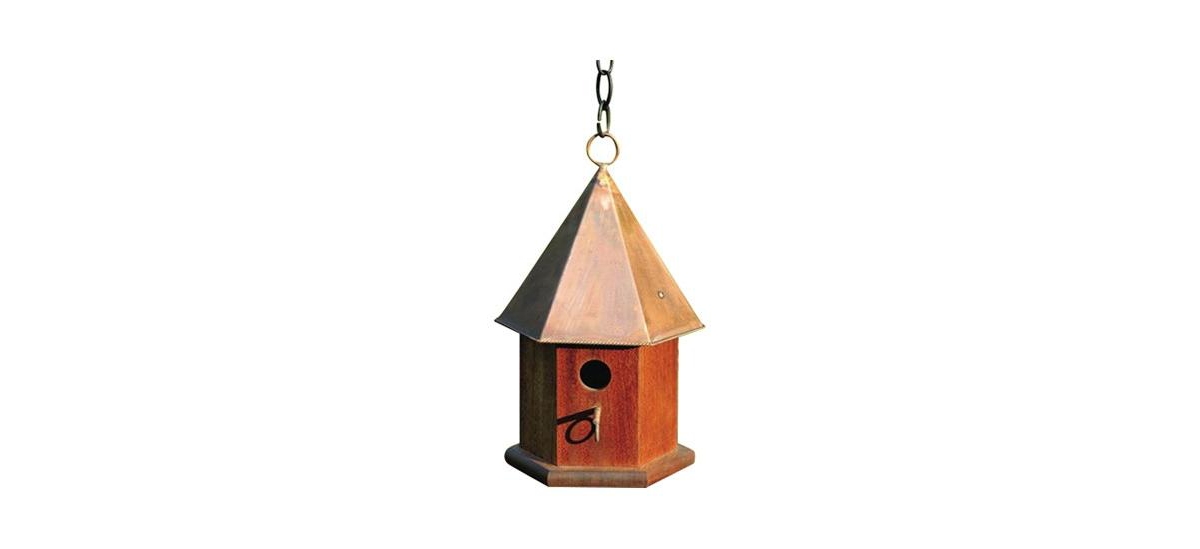 Click here for Solid Mahogany Wood Songbird Birdhouse with Shiny... prices