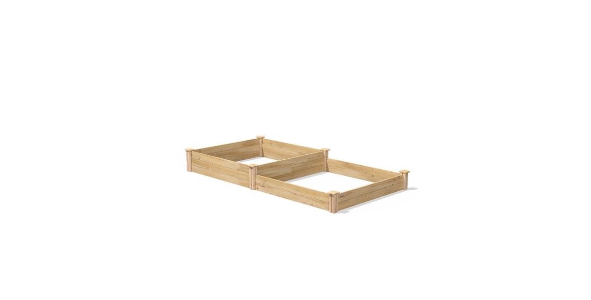 Click here for 4 ft x 8 ft Cedar Wood 2 Tier Raised Garden Bed -... prices
