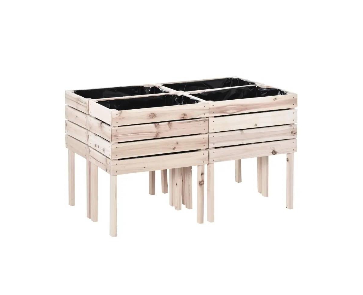 Click here for Farmhouse 4-Piece Wooden Elevated Raised Garden Be... prices