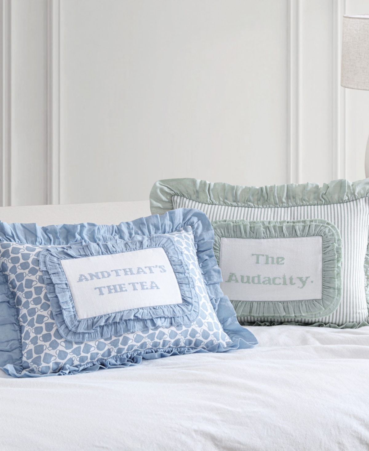 Click here for Peri Home The Tea Decorative Pillow  12 x 18 - Blu... prices