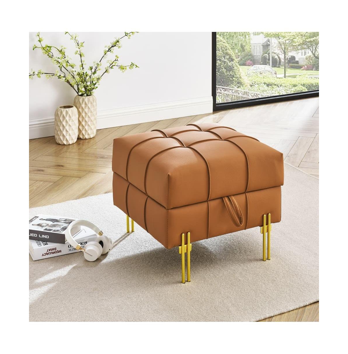 Click here for Anti-Scratch Leather Storage Ottoman Pet Friendly... prices