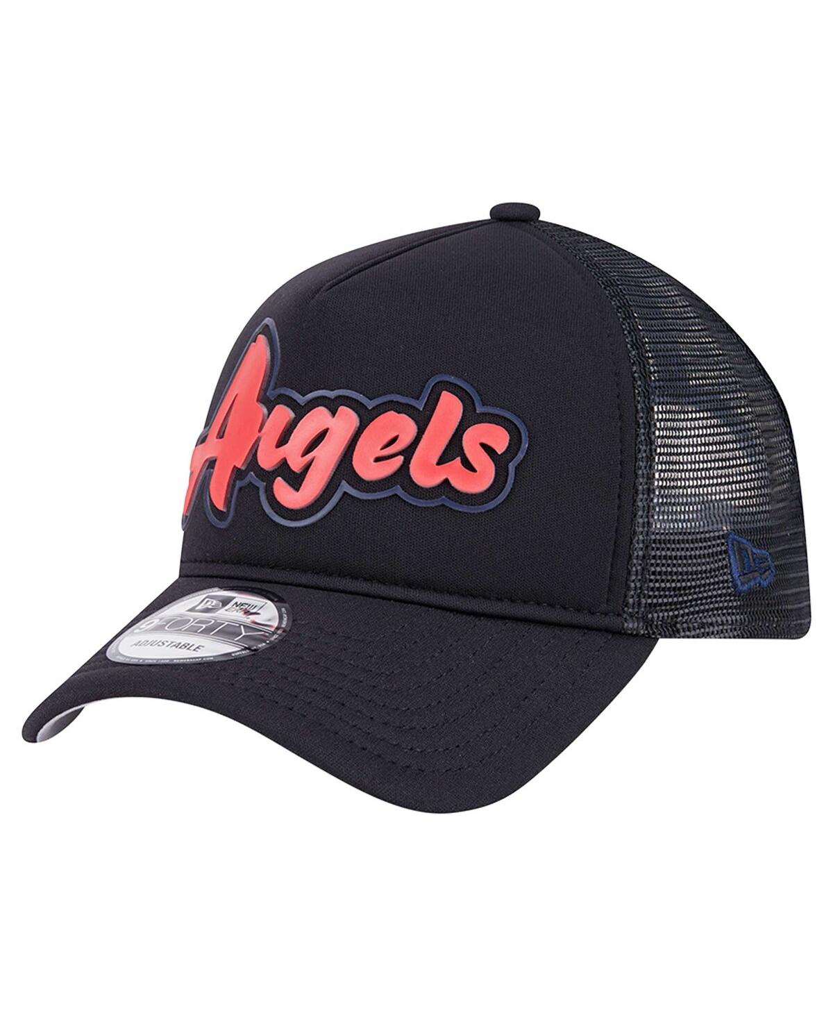 Click here for New Era Mens Black Los Angeles Angels Retro Bold A... prices