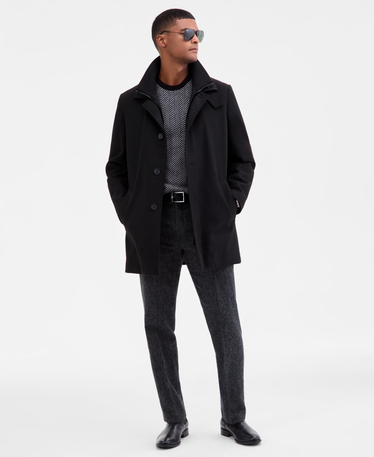 Click here for Calvin Klein Mens Classic-Fit Coleman Overcoat - B... prices