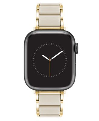 Anne Klein Women's Ivory Rubberized Link with Gold-Tone Alloy Metal ...