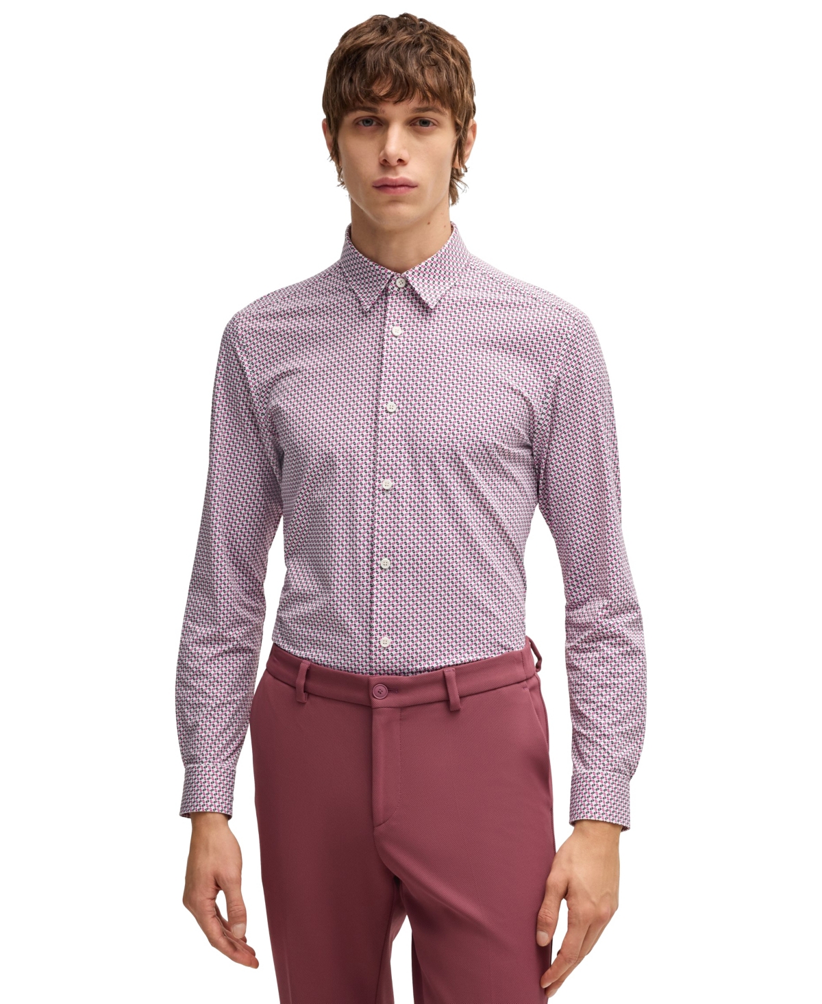 Click here for Boss by Hugo Boss Mens Printed Slim-Fit Performanc... prices