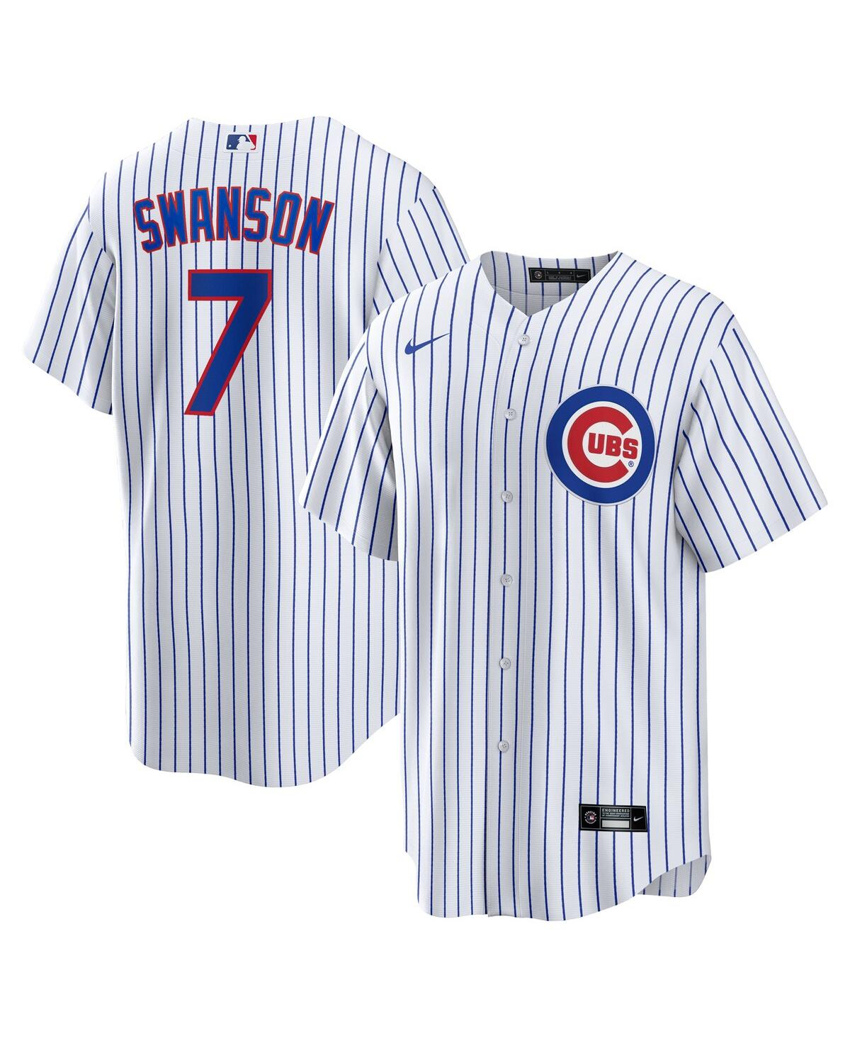 Click here for Nike Mens Dansby Swanson White Chicago Cubs Replic... prices