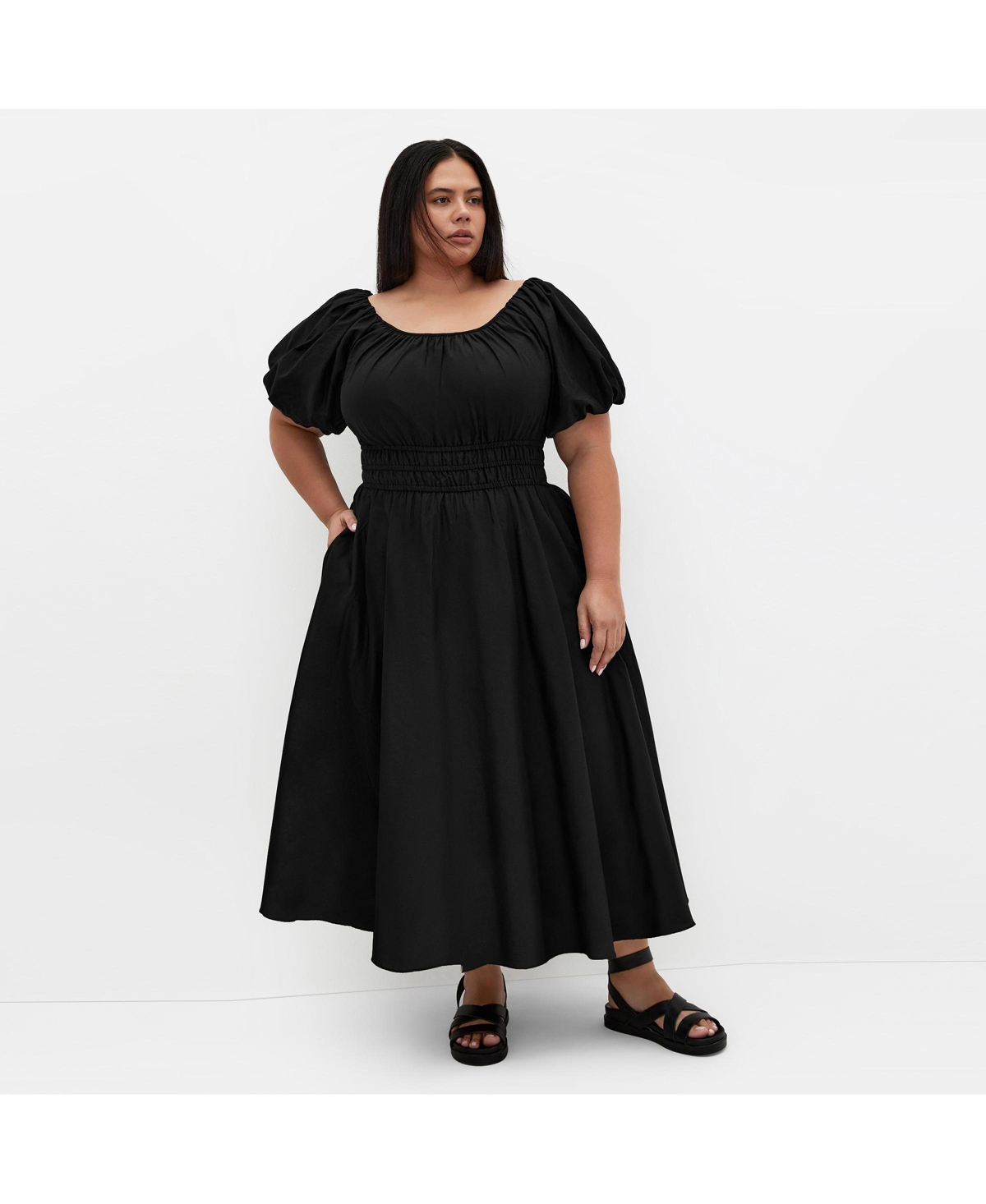 Click here for City Chic Plus Size Lillian Midi Dress - Black prices